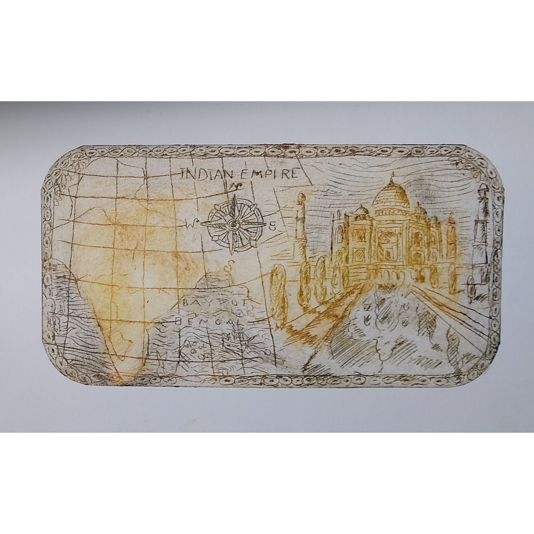 Collagraph using recycled Takeaway lids – Artist and Print-maker