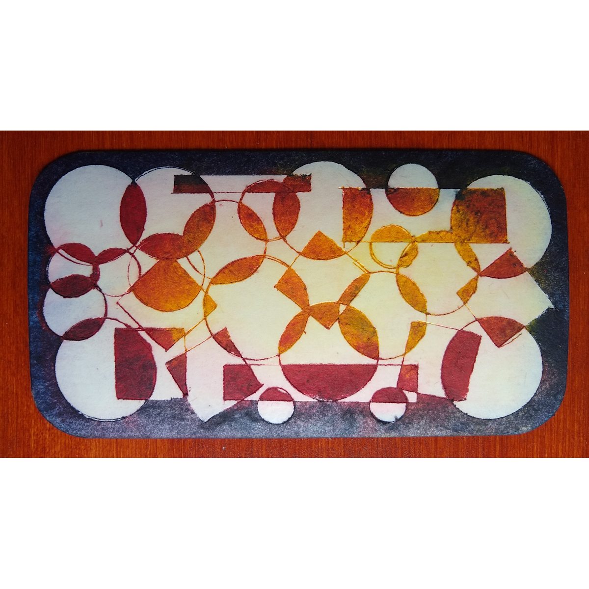 Collagraph using recycled Takeaway lids – Artist and Print-maker