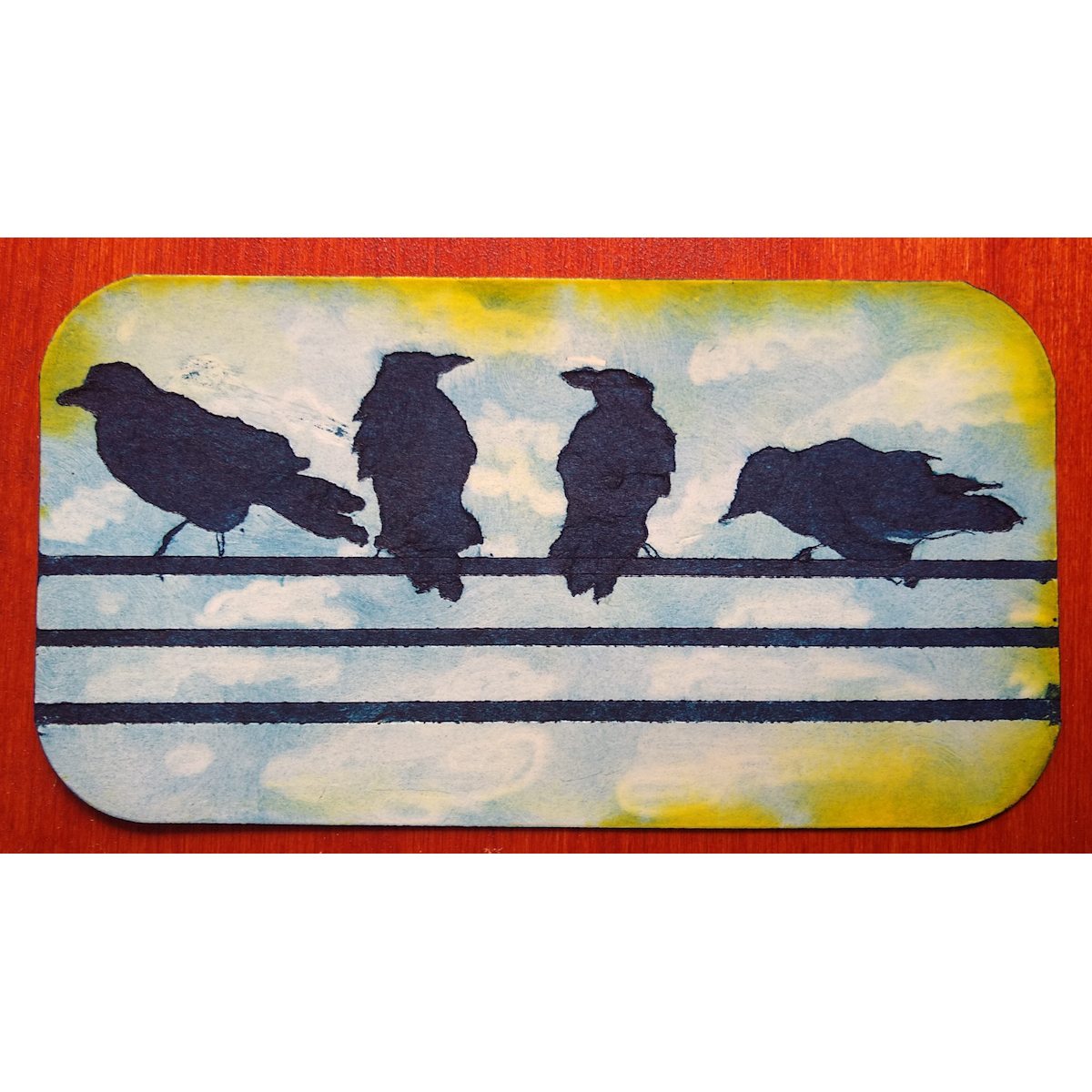 Collagraph using recycled Takeaway lids – Artist and Print-maker
