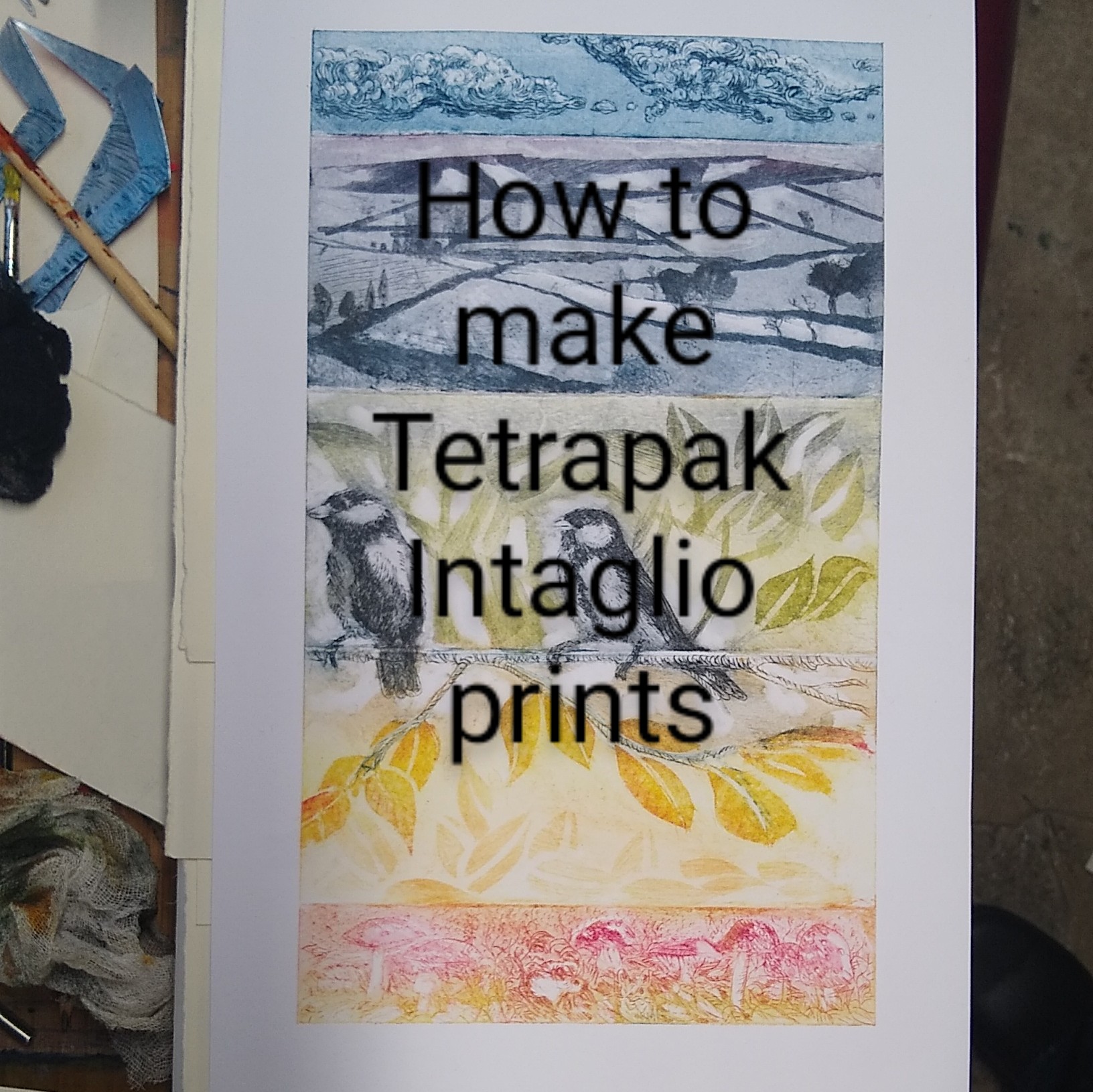 Tetrapak Intaglio prints – Artist and Print-maker