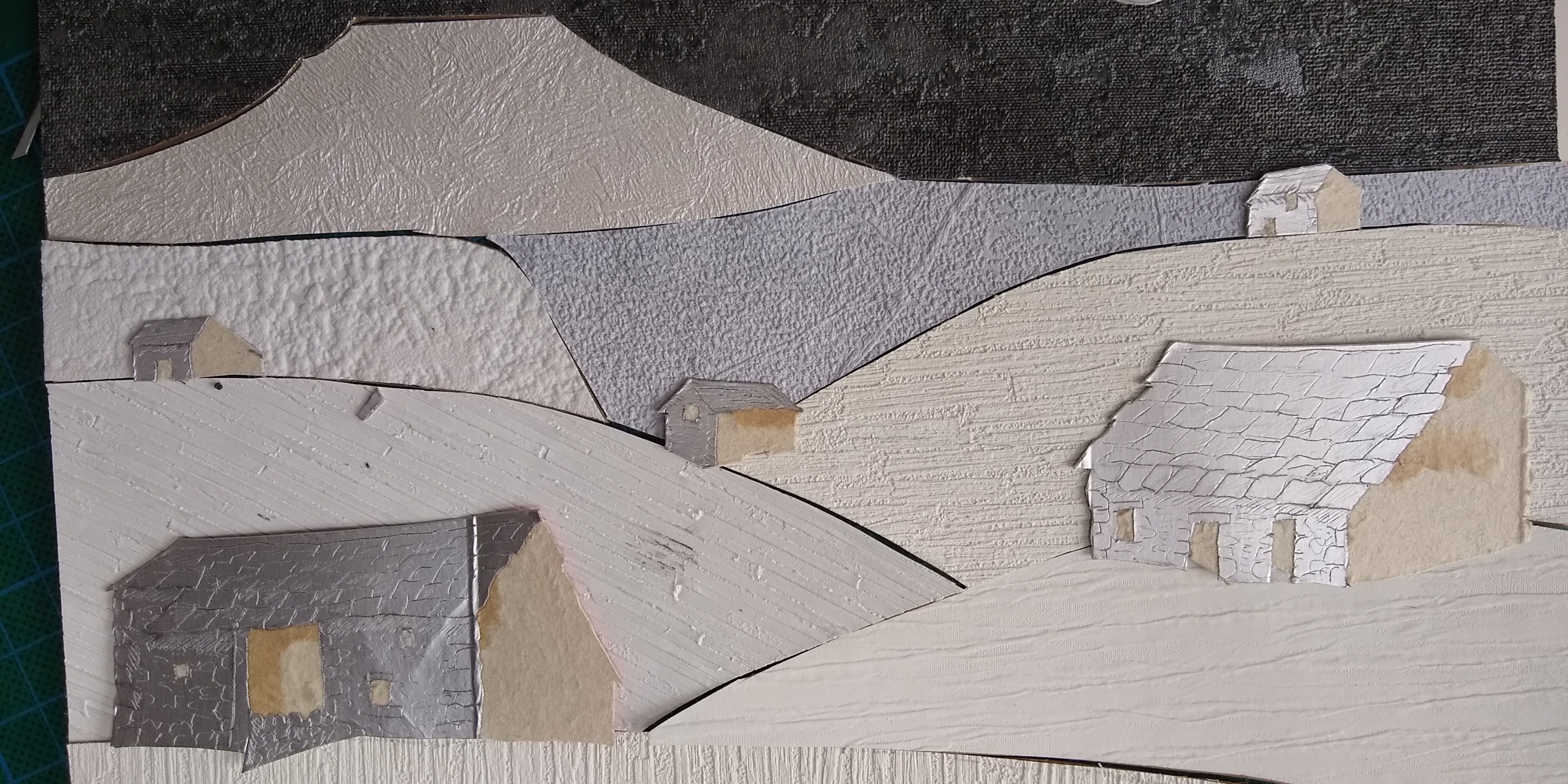 Relief printing with wallpaper – Artist and Print-maker