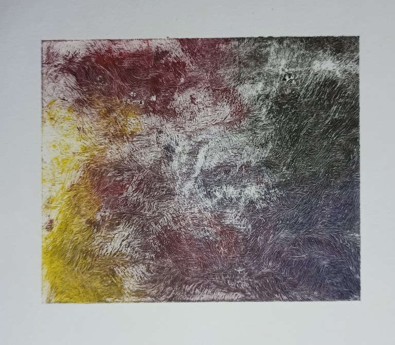 Relief printing with wallpaper – Artist and Print-maker