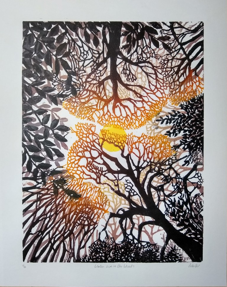 Trees Drypoint Engraving – Artist and Print-maker