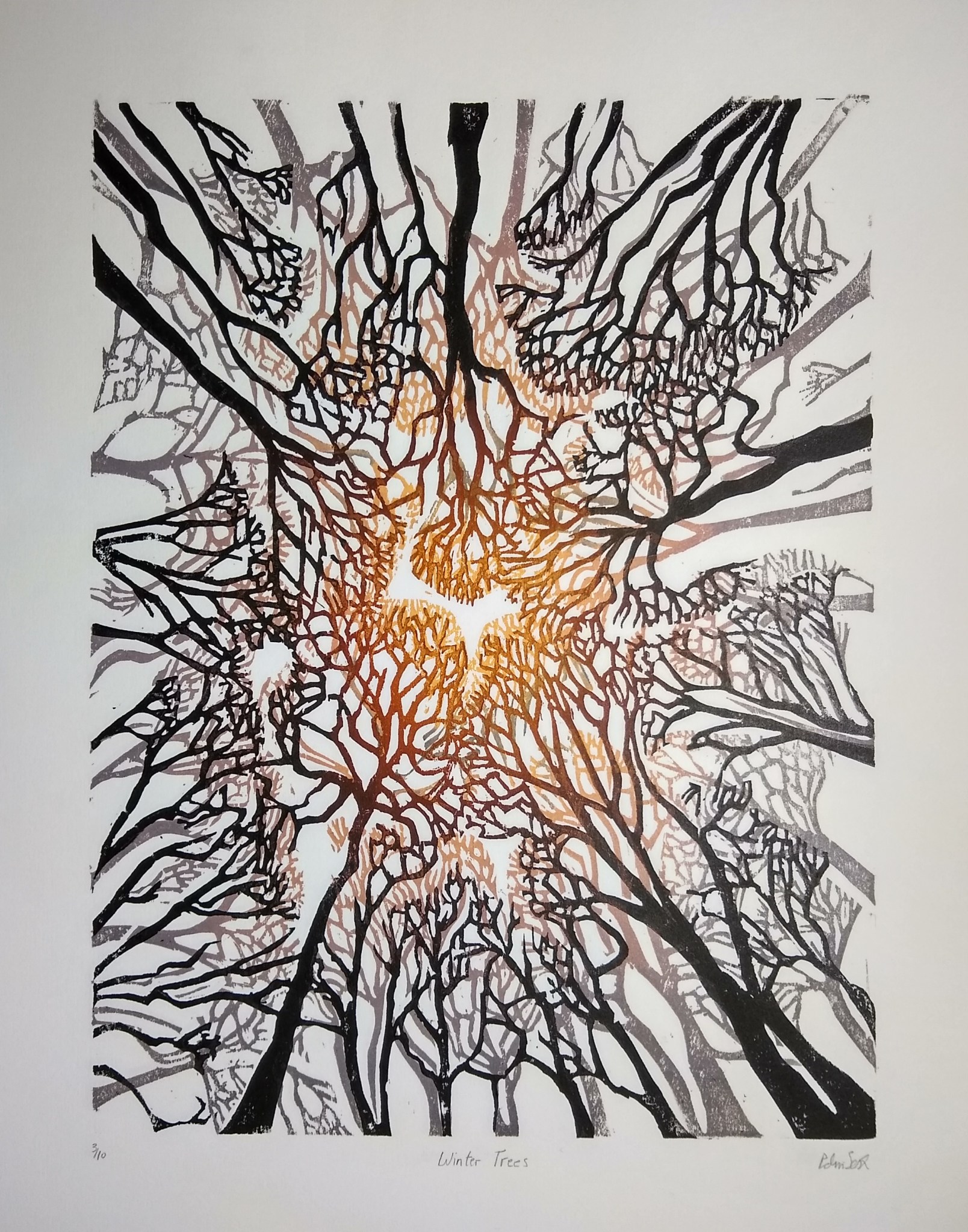 Trees Drypoint Engraving – Artist and Print-maker